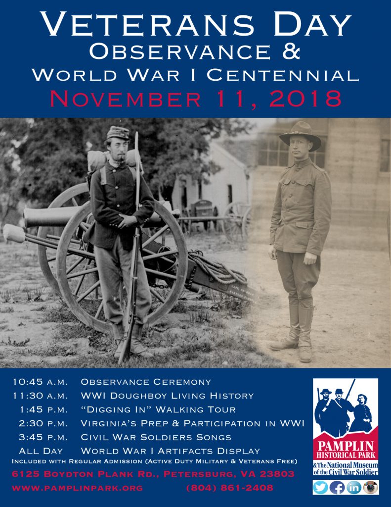 Veterans Day Observance & World War I Centennial - Pamplin Historical Park